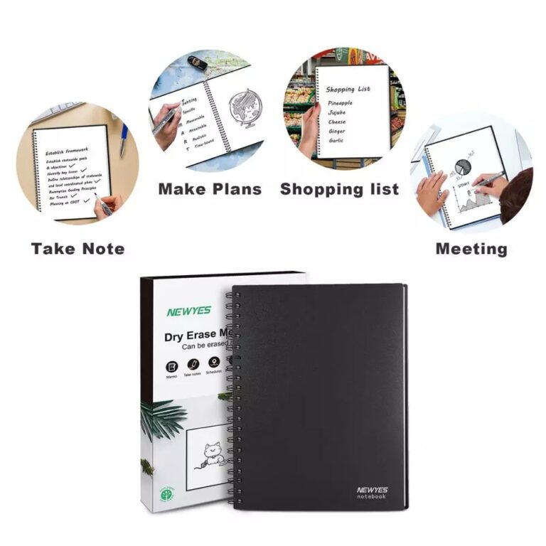 Portable Whiteboard Notebook Reusable Smart Erasable Memo Pad Mini ...